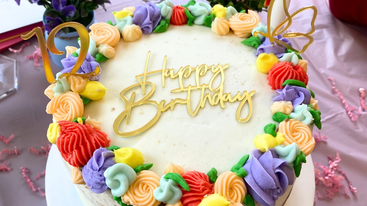 Creating a Beautiful Flower Crown Cake for a Memorable 12th Birthday ...