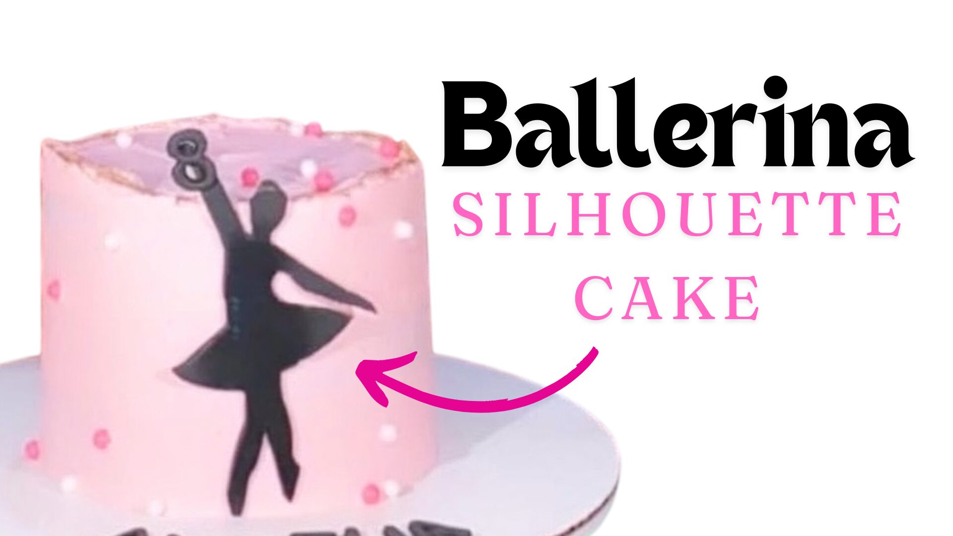 How to Make a Beautiful Ballerina Birthday Cake with Fondant Silhouette ...